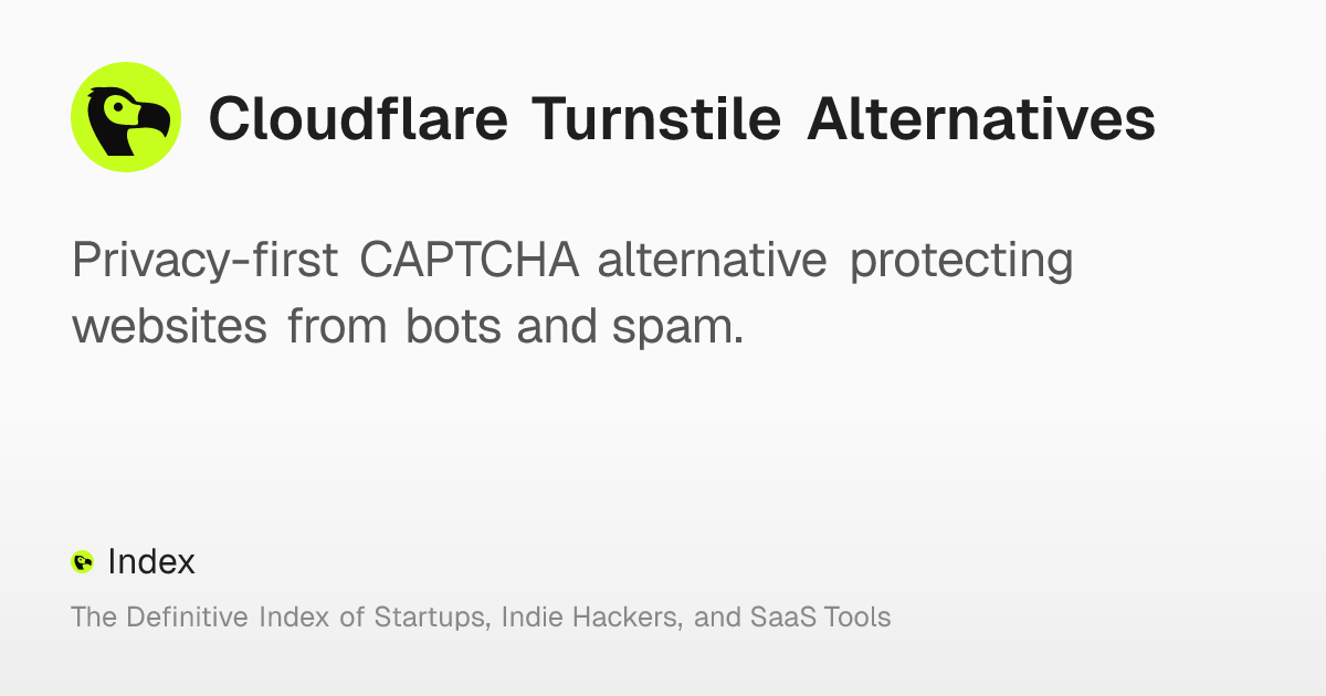Best Cloudflare Turnstile Alternatives in 2025 – Index