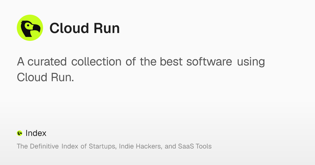 Cloud Run – Index