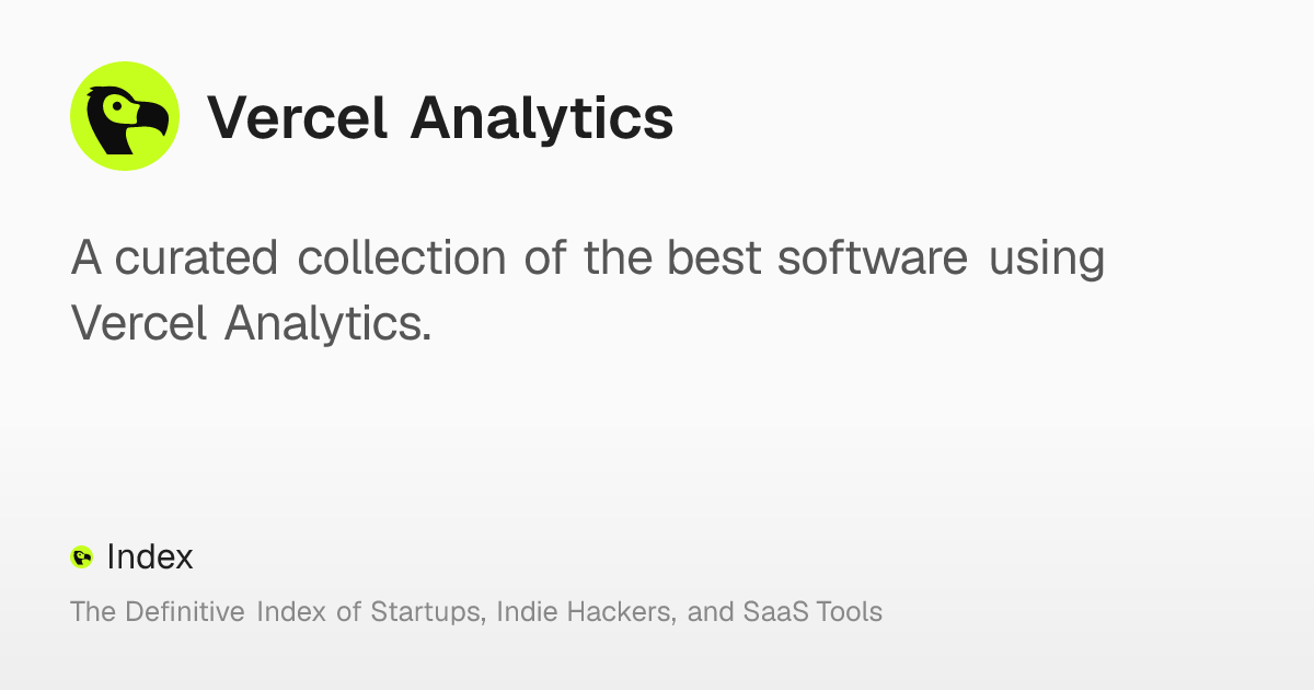 Vercel Analytics – Index