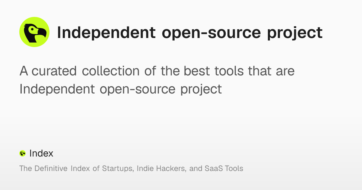 Independent open-source project – Index