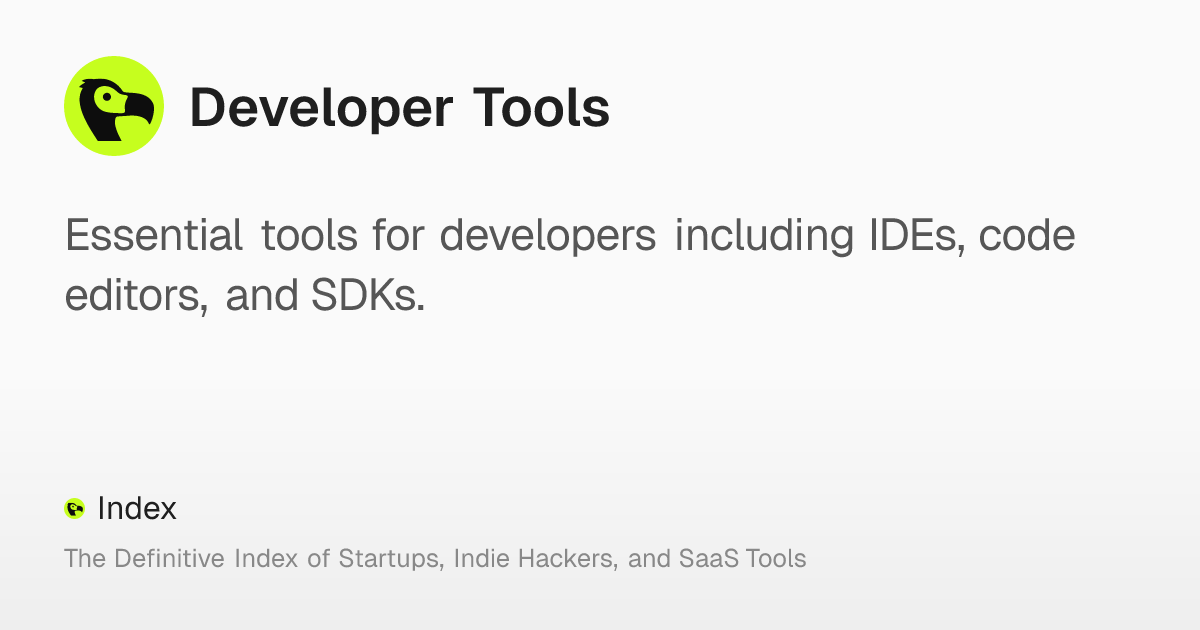 Developer Tools – Index
