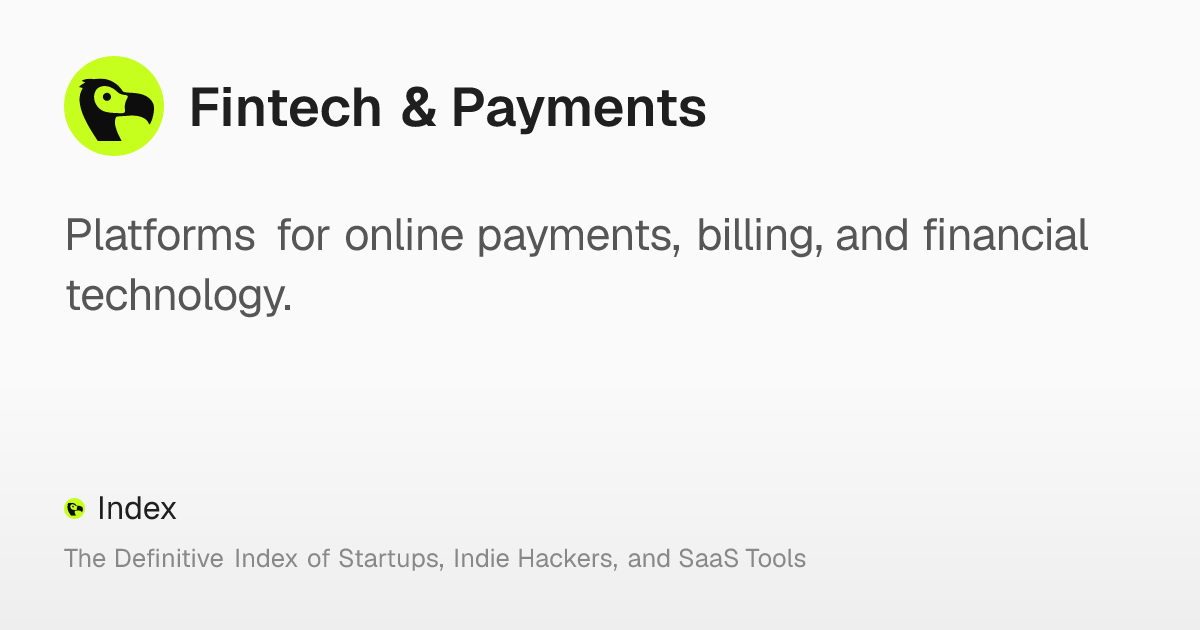 Fintech & Payments – Index