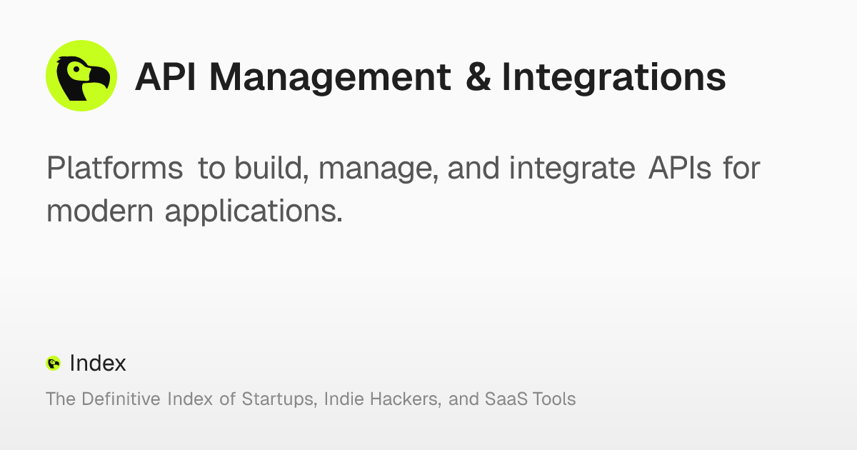API Management & Integrations – Index