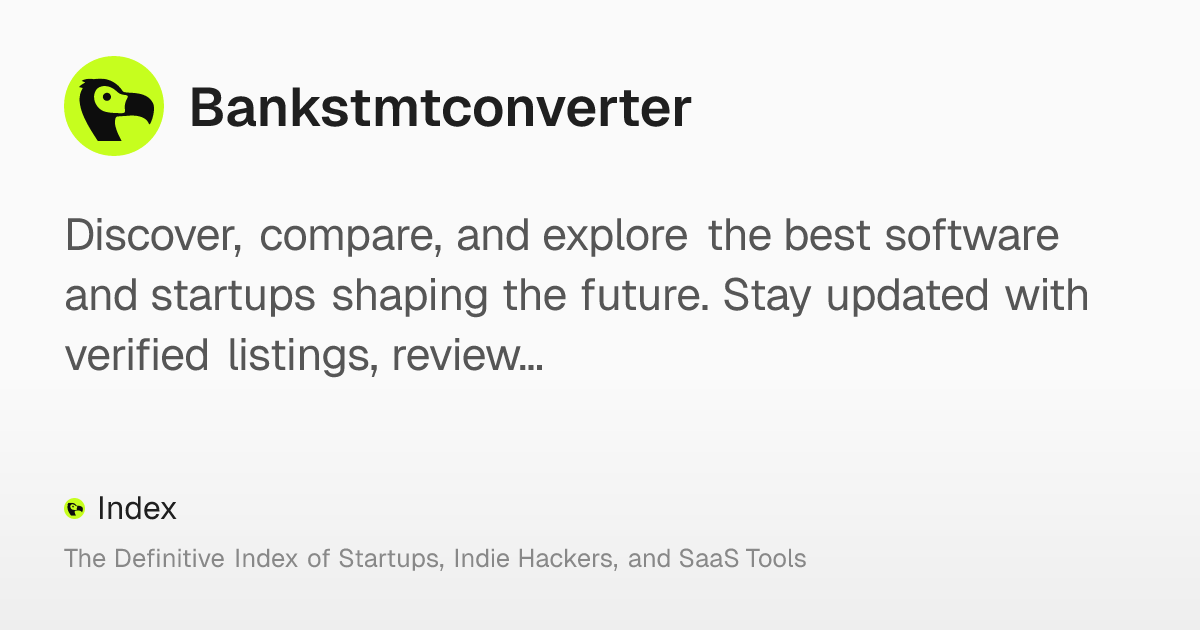 Bankstmtconverter: Instantly convert bank statements to spreadsheets ...